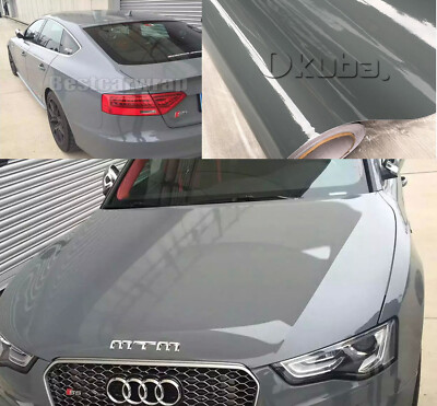 Cement Grey Ultra Gloss Vinyl wrap cement Glossy Nardo Gray Car Wrap ...