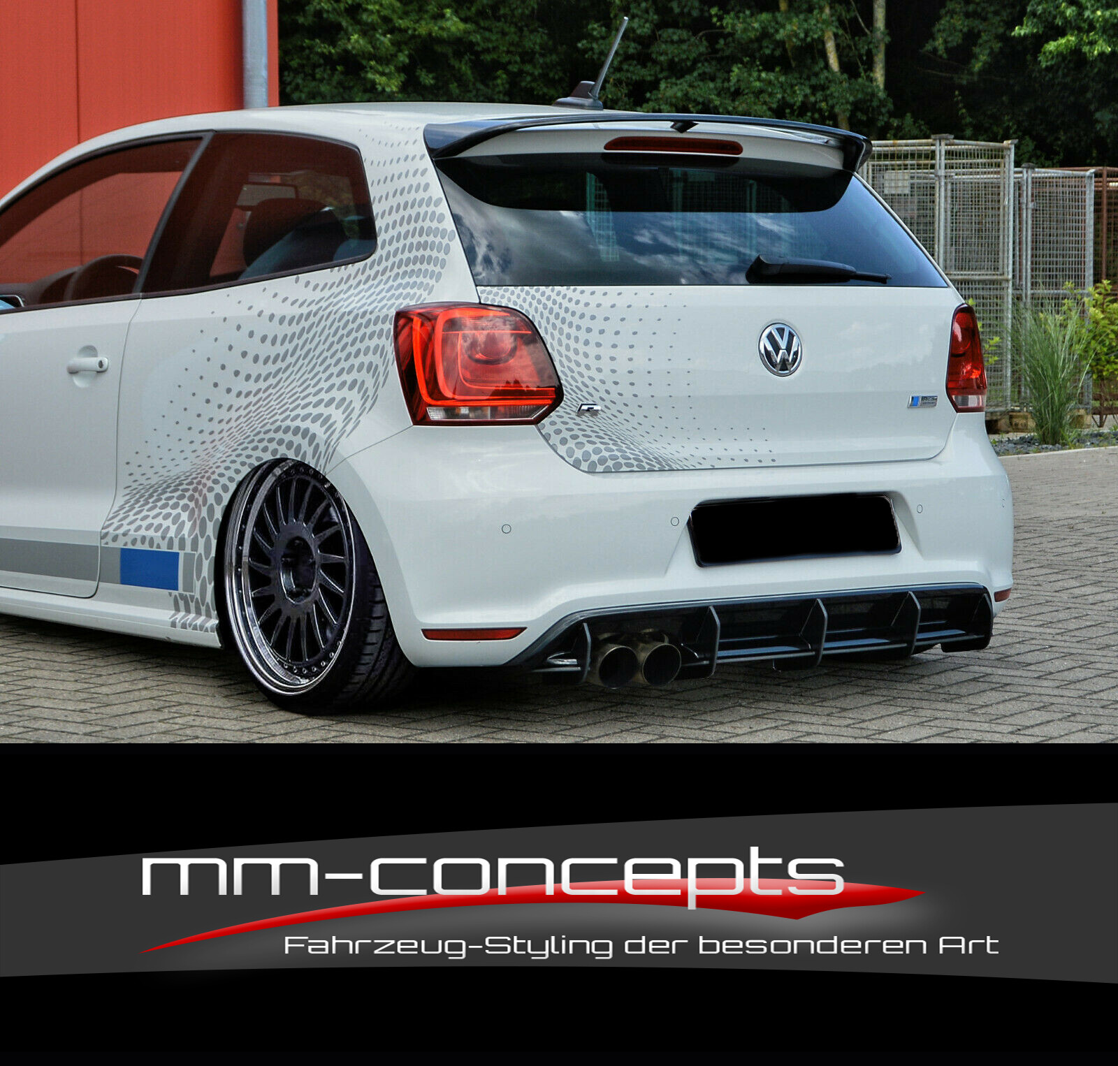 CUP Diffusor Ansatz für VW Polo WRC 6R GTI R Line Heckansatz ...