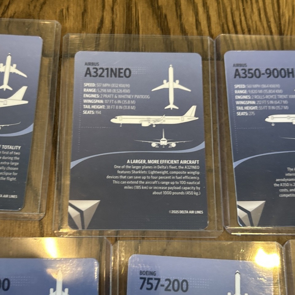 Lot of 7 NEWLY Released 2025 Delta Pilot Trading Cards Centennial ...