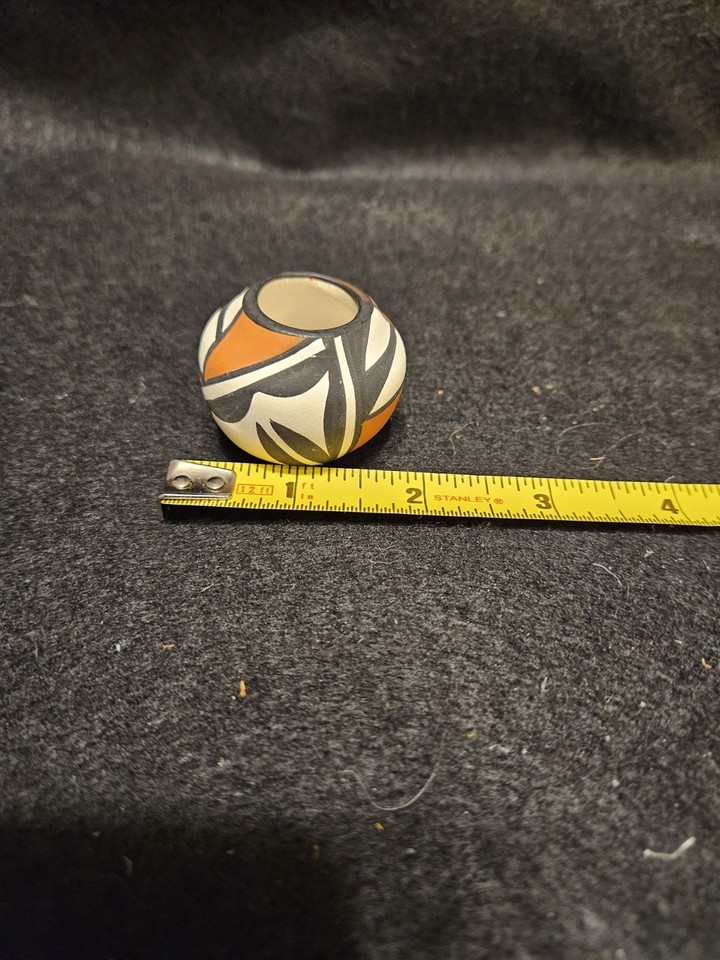 Miniature Seed Pot Acoma NM Pueblo Pottery Signed ISLETA Native ...