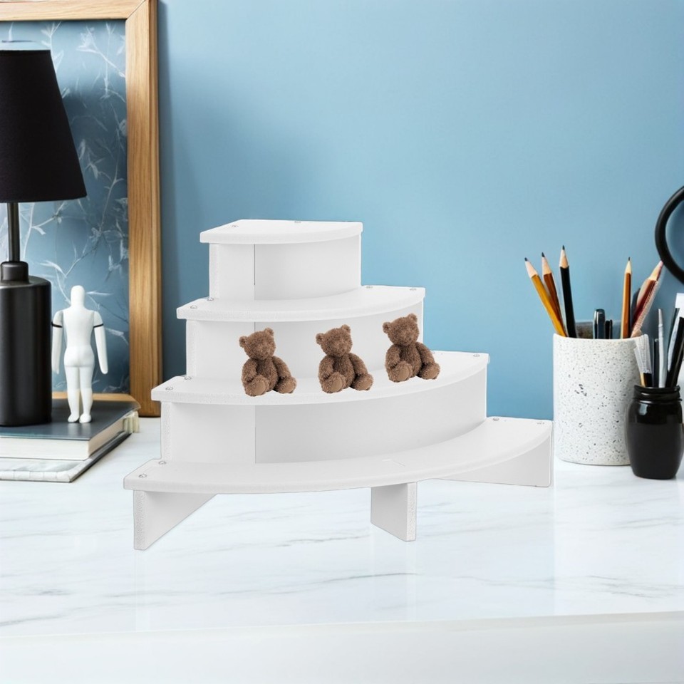 Triangle Wooden Display Rack: Multi Layer Shelf For Figures Small ...