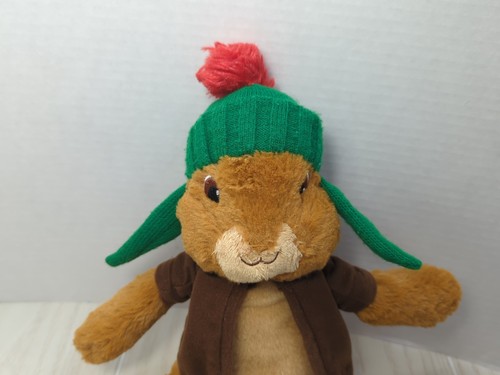 Gund Peter Rabbit Benjamin Bunny plush Nickelodeon Green red Hat 10 ...