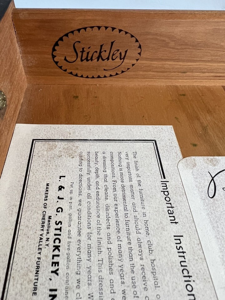 STICKLEY Set Of 3 Solid Cherry Hall Or Console And Two Stools | eBay