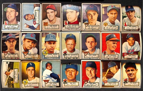 1952 Topps POOR avg vy low grade lot 88 diff baseball cards BV$5480 ...