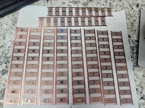 100x Lot / 10 NOS Sheets Collector IC Lead Frame Carriers Art School ...