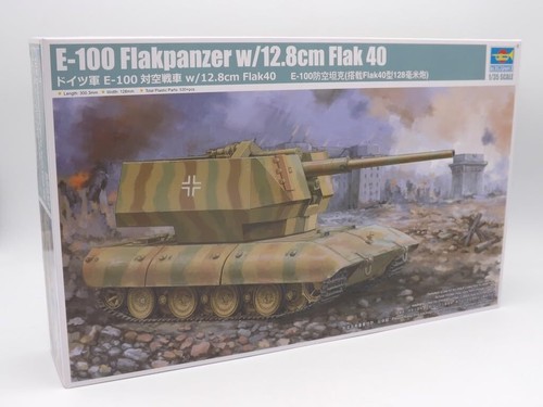 Trumpeter 1/35 German E-100 anti-aircraft tank w/12.8cm Flak40 plastic ...