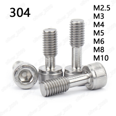 304 Stainless Steel Hex Socket Bolts Cap Head Screws With Waisted Shank ...