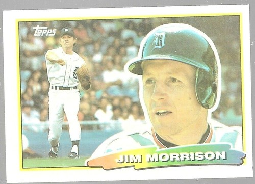 1988 Topps Big Jim Morrison 237 Detroit Tigers MLB Baseball Card ...