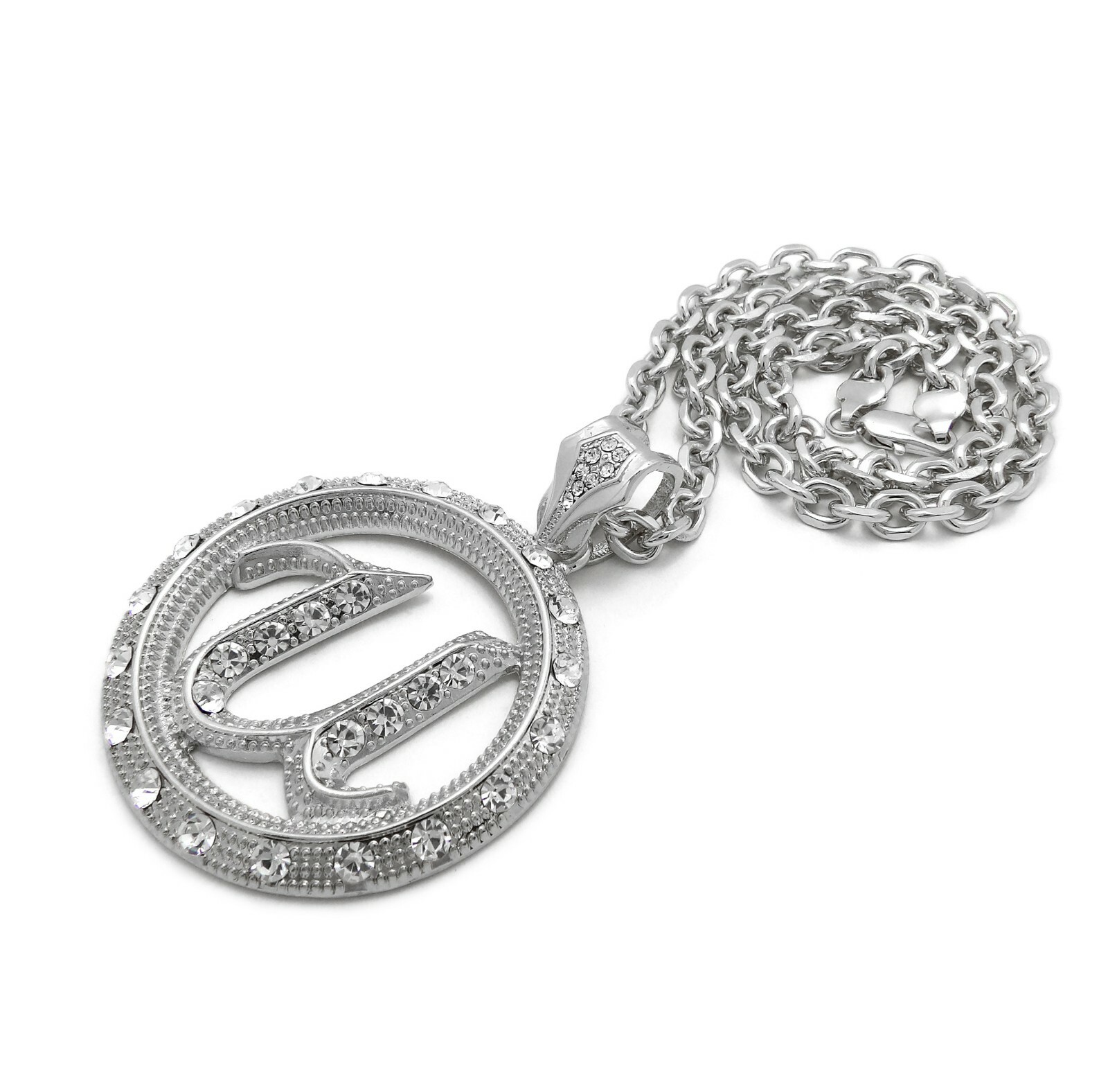 Hip Hop Usher U Pendant 7mm/18",20",24",30" Link Chain Fashion Necklace ...