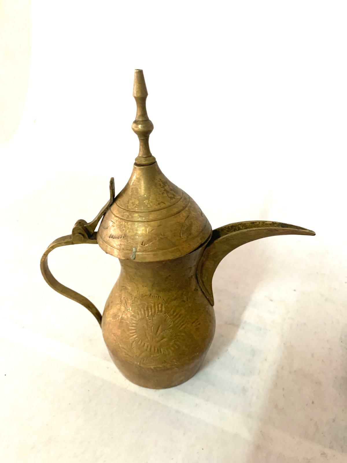 Vintage Copper Dallah Coffee Pot Kettle Primitive Collectibles brass ...