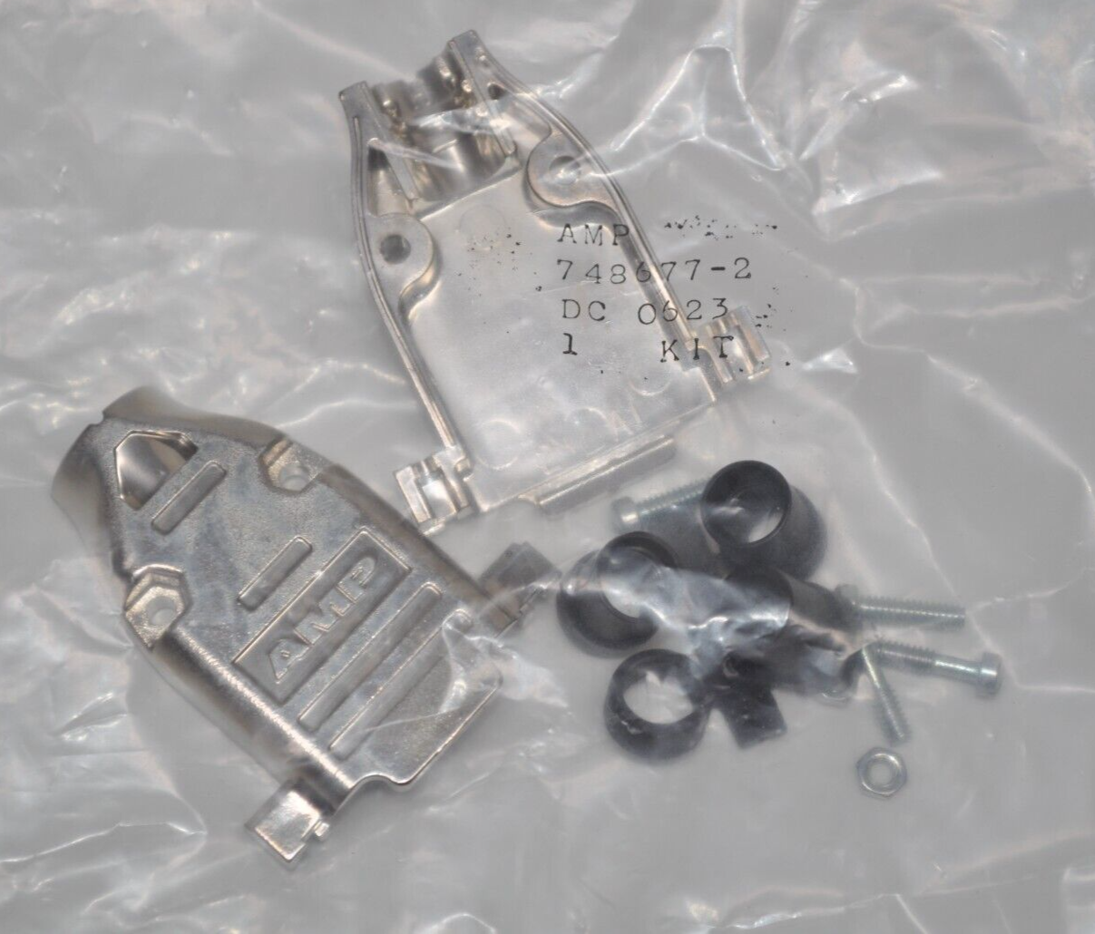 NEW AMP / TE Connectivity D-Sub Backshell 2PC CABLE CLAMP KIT SIZE 2 ...