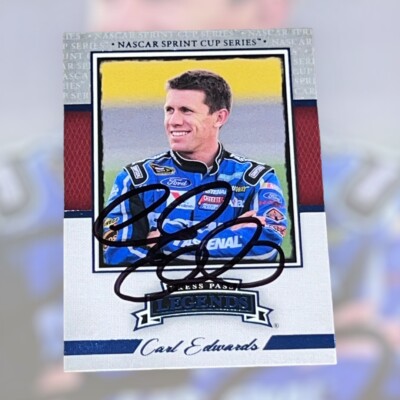 Carl Edwards 2013 PRESS PASS LEGENDS NASCAR 75 GREATEST DRIVERS signed ...
