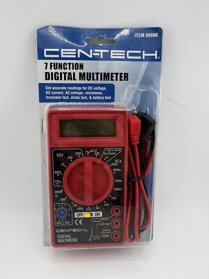 Multi-meter CEN-TECH Digital Volt Ohm Amp Meter 7-Function Volt Amp ...