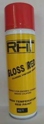 RHT-VHT HIGH TEMP RED GLOSS ENGINE PAINT 500ML (CLASSIC HONDA RED/ CR ...