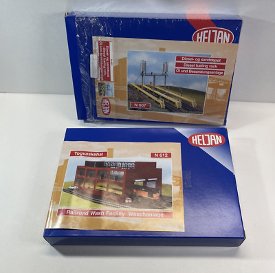 2 N SCALE HELJAN DIESEL FUELING RACK RR WASH FACILITY TRAIN LAYOUT ...