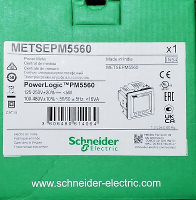 New In Box Schneider Electric METSEPM5560 Power Meter PowerLogic PM5560 ...