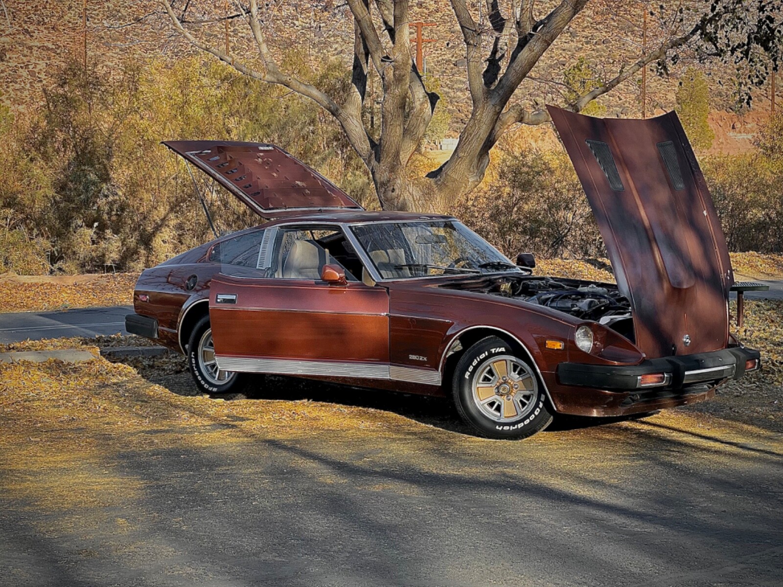 1979 datsun 280zx 2dr manual coupe brown interior with bronze exterior ...