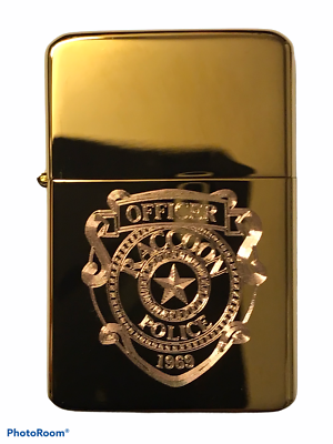 Resident Evil RPD LIGHTER gold brass *FREE ENGRAVING* STARS Raccoon ...