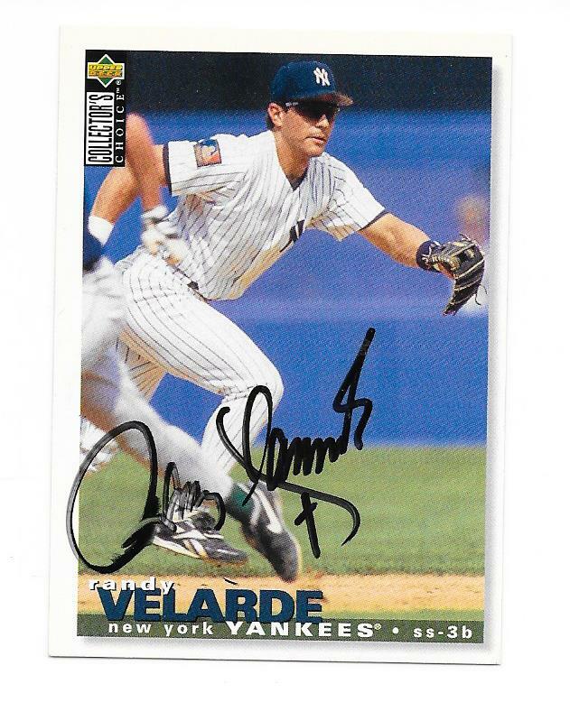 RANDY VELARDE 1995 UPPER DECK AUTOGRAPHED SIGNED # 513 YANKEES | eBay