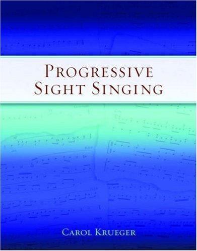 Progressive Sight Singing by Carol Krueger (2006, Spiral) for sale ...