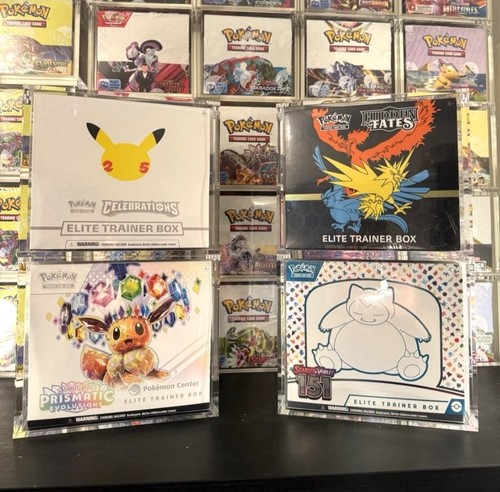 Pokemon ETB Display Case Acrylic Magnetic Lid Protective ELITE TRAINER ...