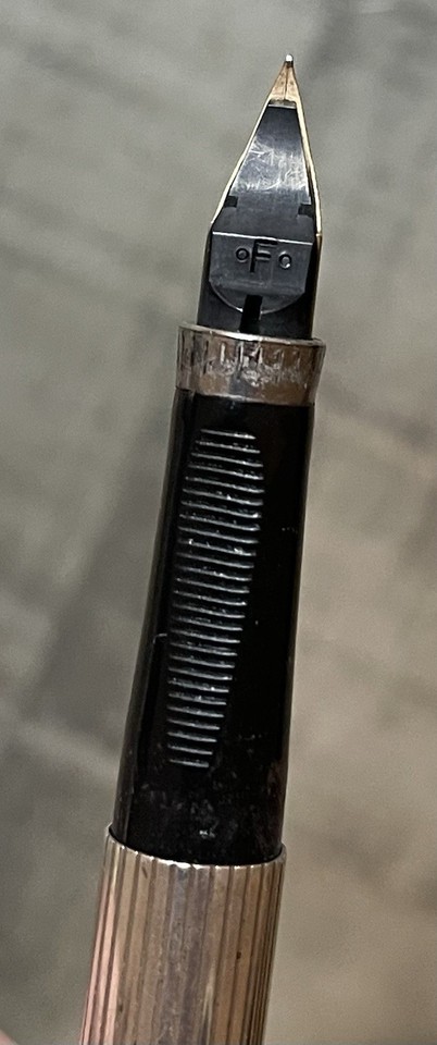 Parker 75 Fountain Pen Sterling Silver Ambassador Pattern - 14k Fine ...