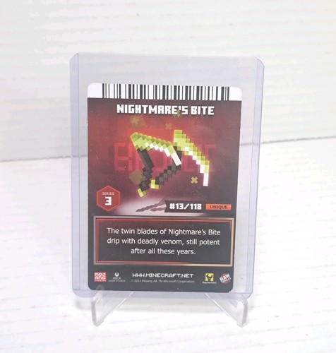 Minecraft Dungeons Arcade Nightmare's Bite Melee Series 3 #13/118 Unique Card | eBay