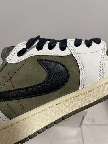 Men 9.5US Travis Scott X Airjordan1 Reverse Olive from Japan | eBay
