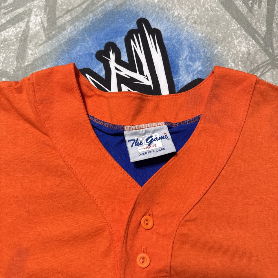 The Game BLANK Blue/Orange/White Men's L Baseball Jersey | eBay