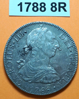 1788 MO FM Mexico Spanish Colony Silver 8 Reales Charles III Coin KM ...