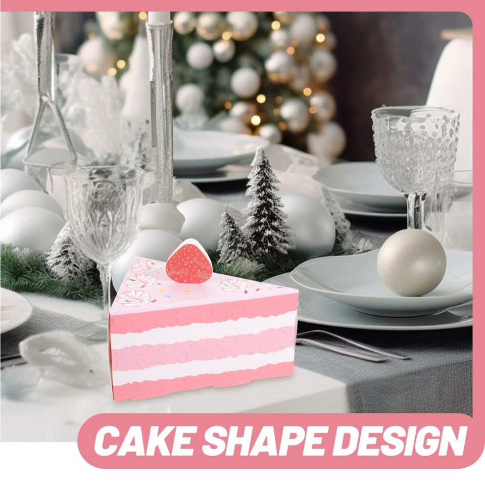10 Pcs Kraft Paper Triangle Cake Shaped Boxes For Cookie Packaging ...