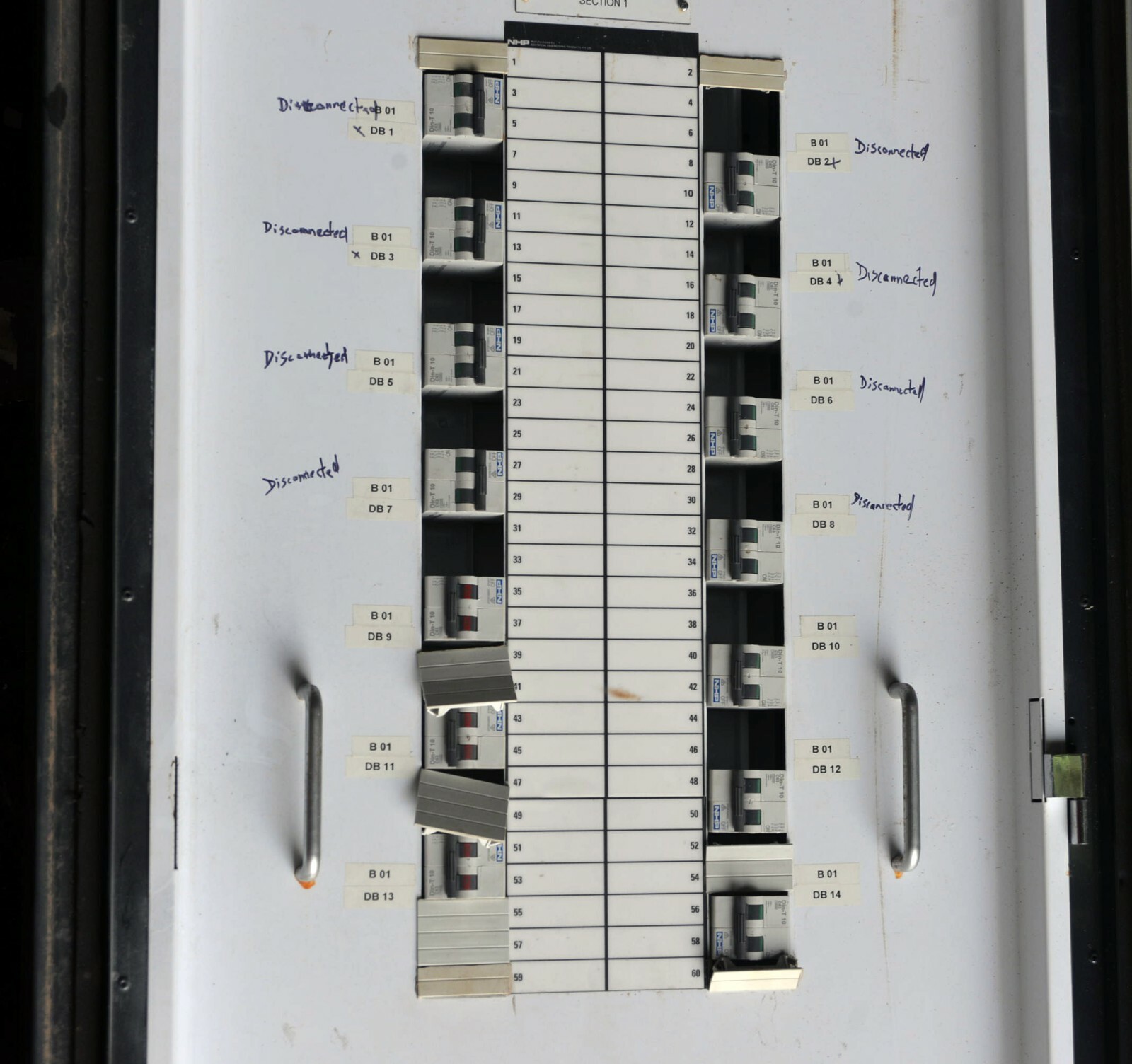 NHP Concept Premier Plus panel board 250A switch & bus distribution ...