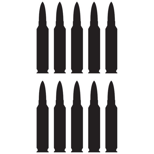 BULLET BULLETS ARMY SPORT WEAPONS DECORATION VINYL DECAL STICKER (B-01 ...