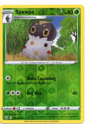 Pokemon Card SPEWPA Rare Reverse Holo 012/163 BATTLE STYLES NM/M | eBay ...