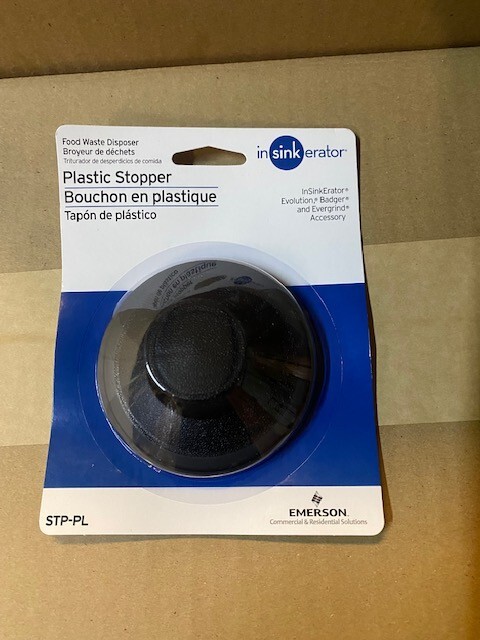InSinkErator STP-PL Sink Stopper for Garbage Disposals Black for sale ...