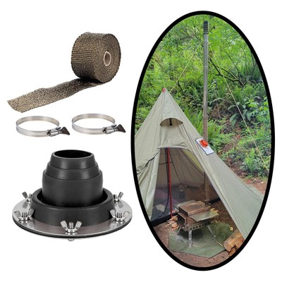 Roof Jack Pipe Boot Yurt Sheds Bell Tent Hiking Travel Stove Tent Stove ...
