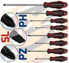 SEALEY MAGNETIC Screwdriver Set 8pc Slotted Straight Phillips PH PZ SL ...