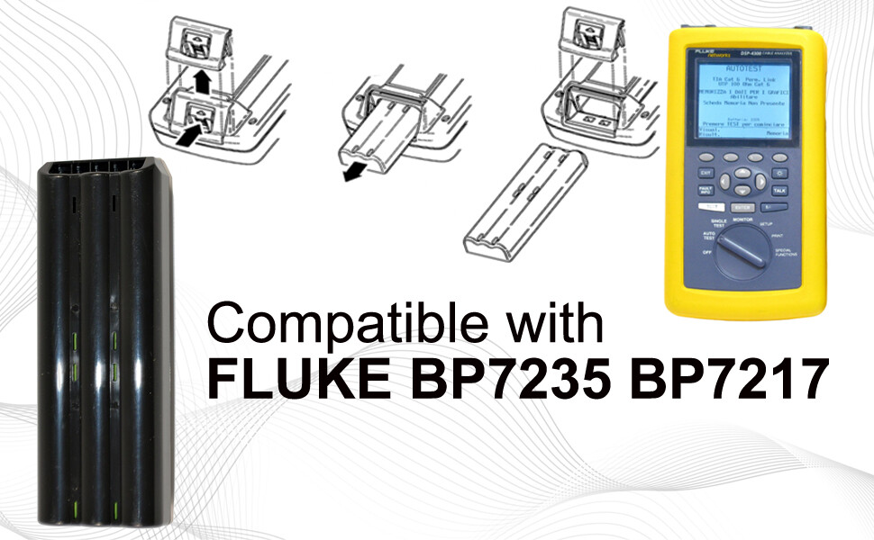 2-Pack Battery for Fluke 700-867 Multimeters DSP Series Analyzers ...