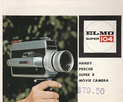 ELMO SUPER 104 SUPER 8 MOVIE CAMERA BROCHURE | eBay