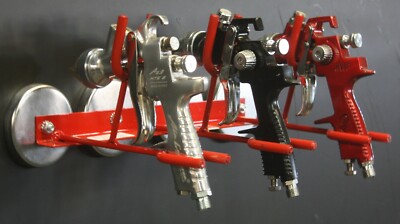 3 PLACE MAGNETIC SPRAY GUN HOLDER BINKS SATA AUTO PAINT AUTO BODY MADE ...