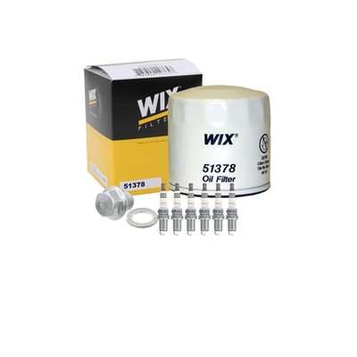Wix Engine Oil Filter & NGK 6 Ruthenium HX Spark Plugs kit for Acura TL ...