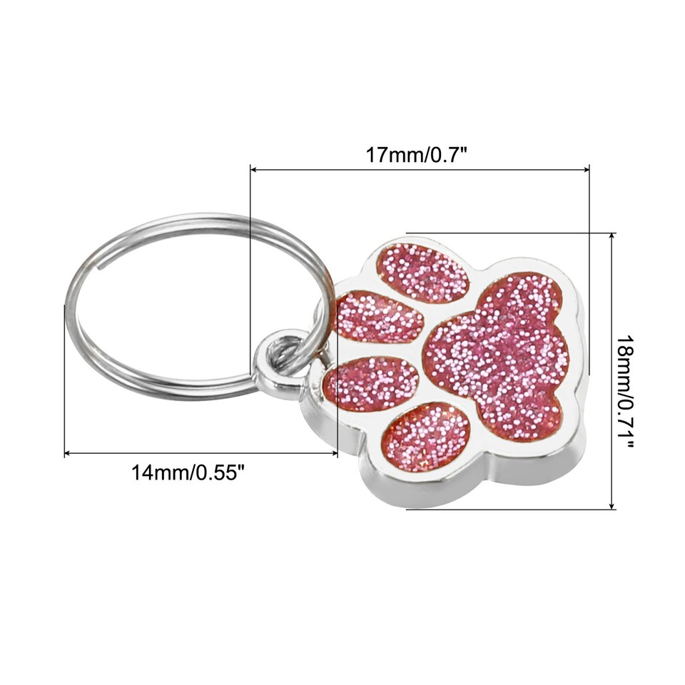 Animal Dog Cat Paw Print Pendants, 6 Pcs Footprint Beads, Pink | eBay