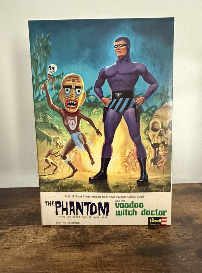 1965 Revell H 1451:100 Phantom & Voodoo Witch Doctor Model Kit New In ...