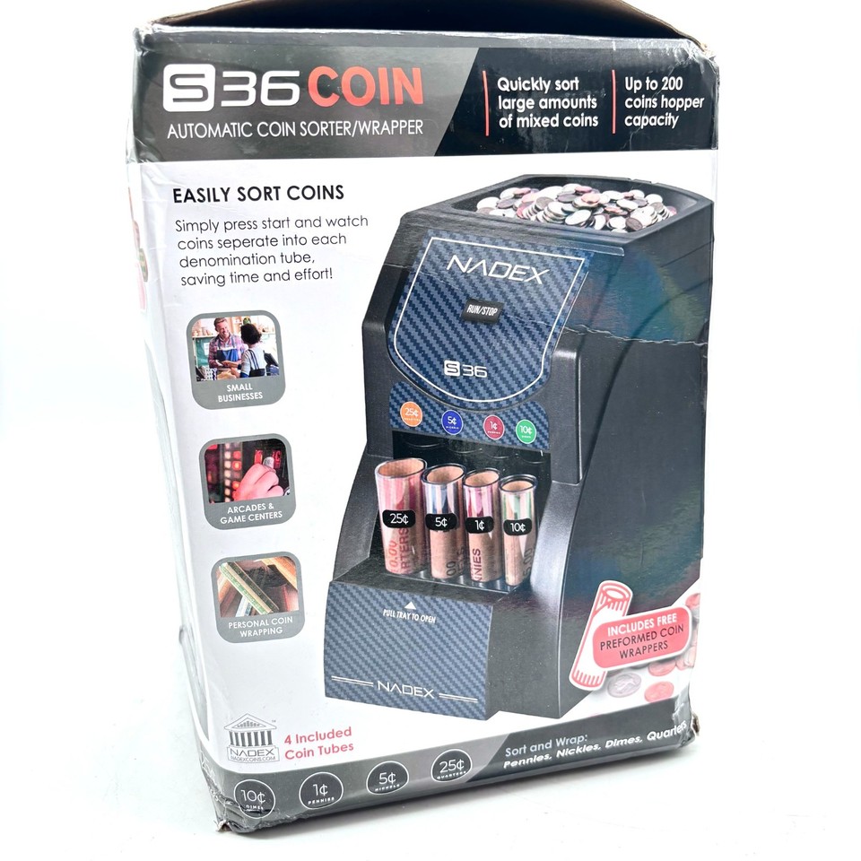Nadex S36 Coin Automatic Coin Sorter/Wrapper | eBay
