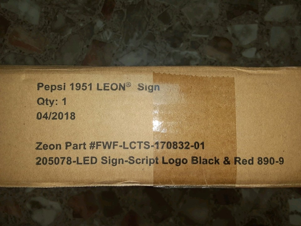 Official Pepsi Cola ZEON Pepsi 1951 LEON Led Light New in Box Vintage ...