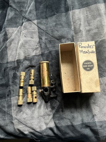 Vintage Pacific Pistol Powder Measure Brass With 5 Powder Bushings ...