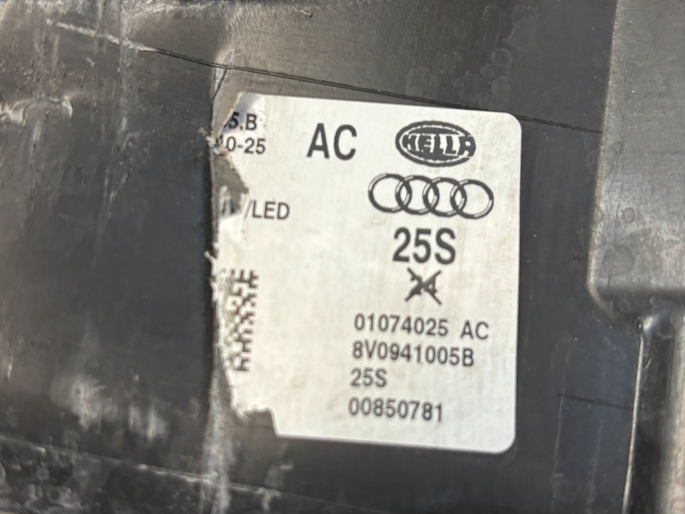 2015 2016 2017 2018 AUDI A3 HEADLIGHT COMPLETE Left Driver SIDE LH OEM ...