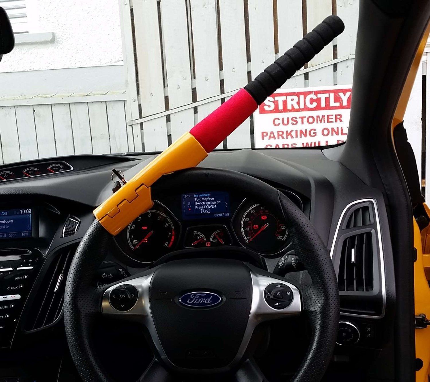 Baseball Bat Steering Wheel Lock Anti-Theft Security Device Car Van ...