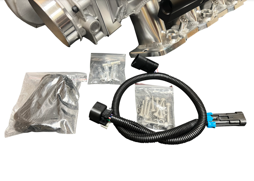 LS Low Profile Metal Fabricated Intake Manifold DBW LS1 LS2 LS6 102mm ...