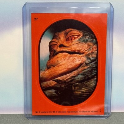 1983 Topps Star Wars Return of the Jedi Sticker #27 Jabba the Hutt ...